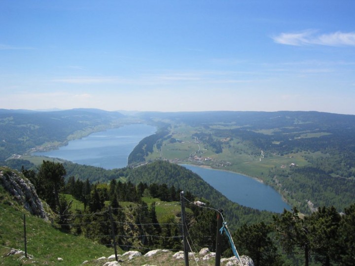 Transportation to Lac de Joux Lake in the Jura Mountains, Switzerland
