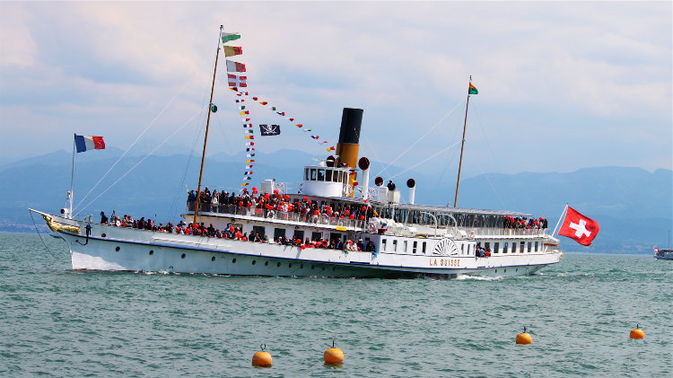 See Historic Lake Geneva Paddle Steamers at the Naval Parade