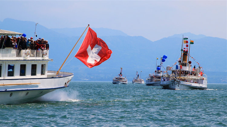 See Historic Lake Geneva Paddle Steamers at the Naval Parade
